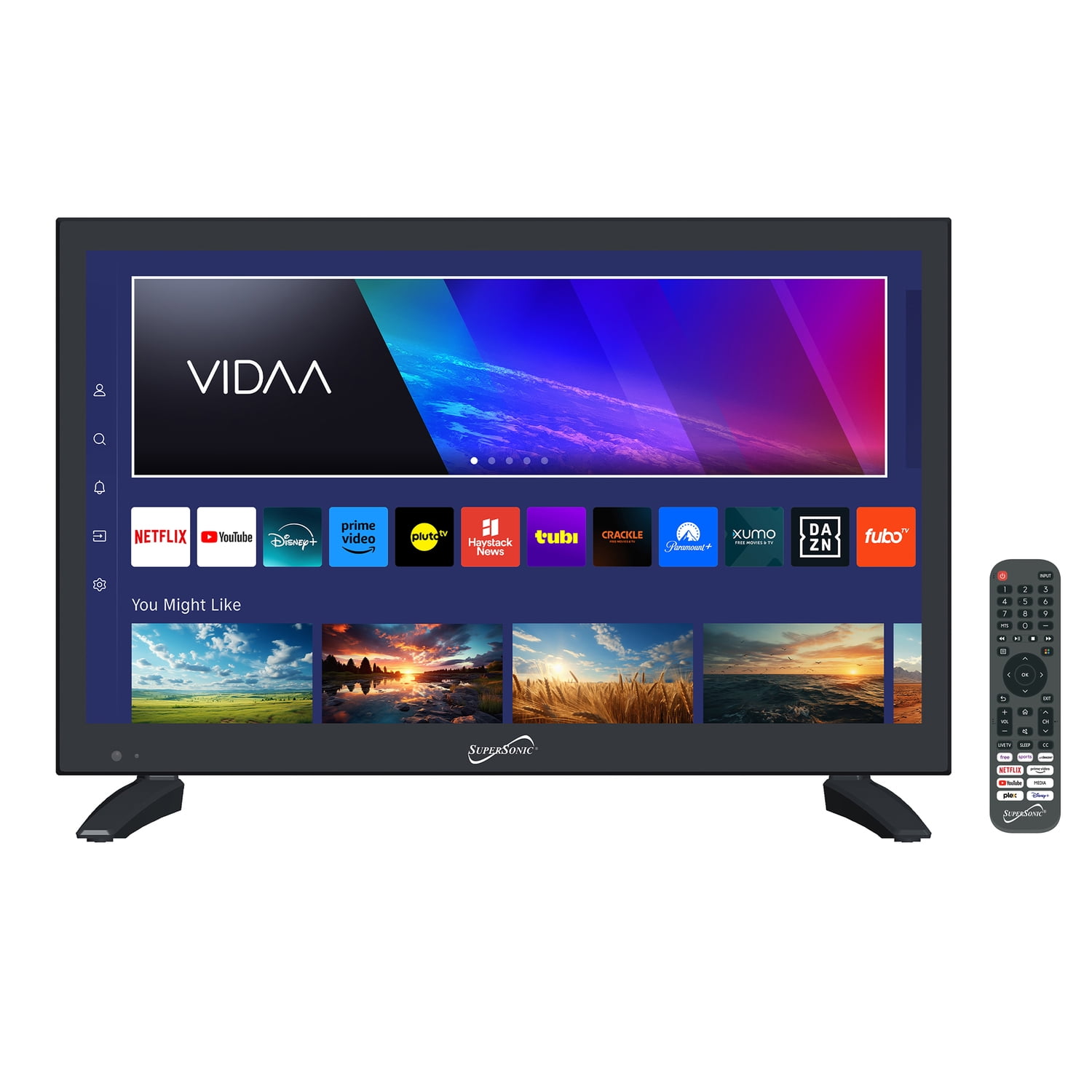 "Supersonic 18.5"" VIDAA LED Smart TV, ACDC, WiFi, 1080p, 3x HDMI, USB ...