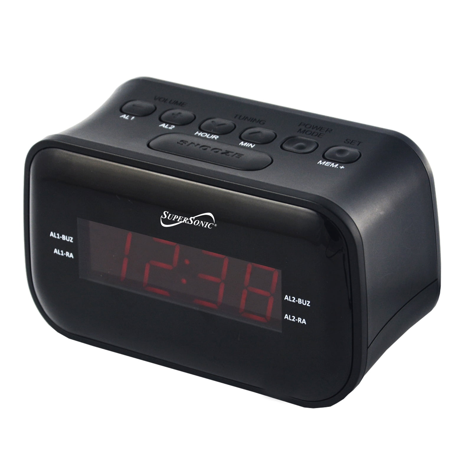 Supersonic Dual Alarm Clock Radio with Connectivity to Other Devices ...