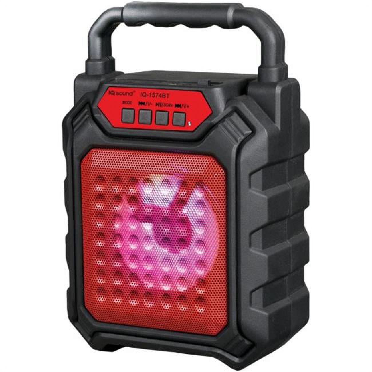 Supersonic IQ-1574BT-RD 4 in. Portable Bluetooth Speaker, Red - Walmart.com