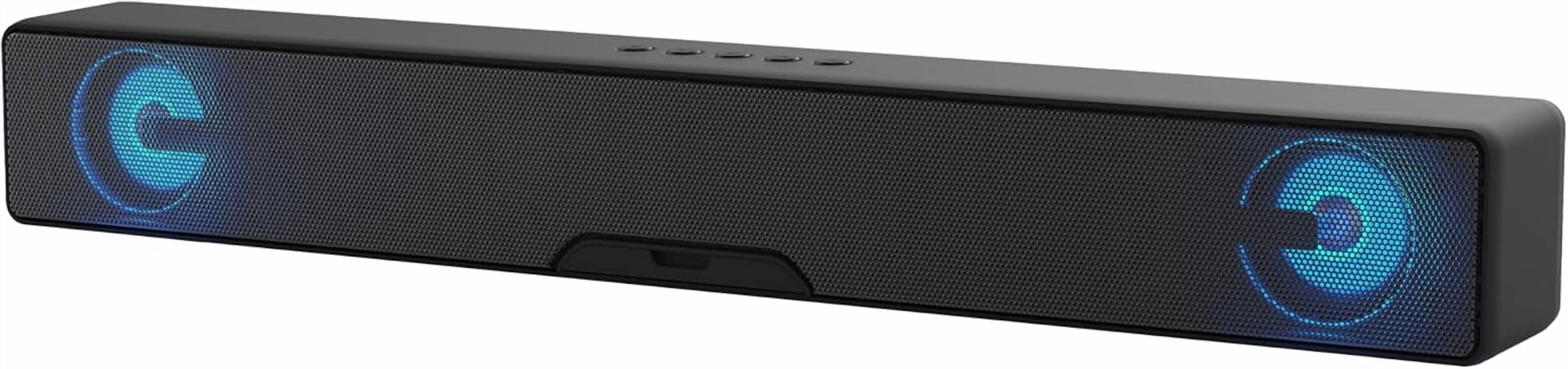 Supersonic SC-1423SB Bluetooth Rechargeable TV Soundbar RGB LED, FM ...