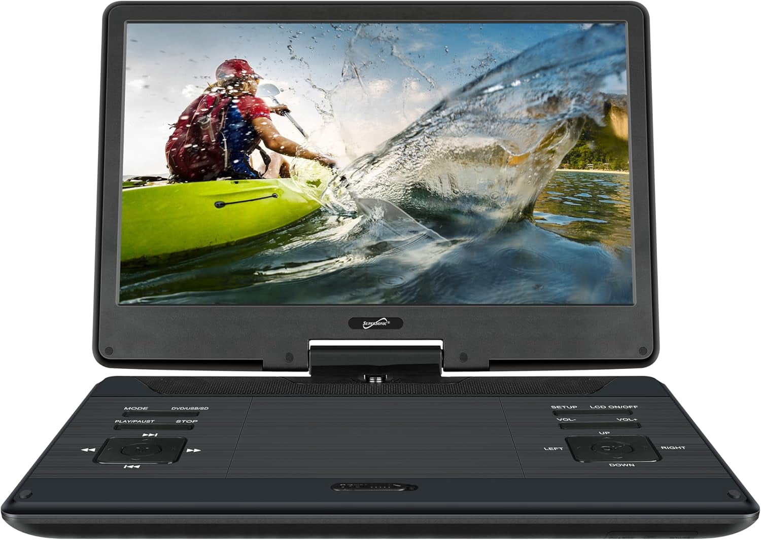 Supersonic SC-2514, 14" Portable DVD Player with Built-in Hybrid TV ...