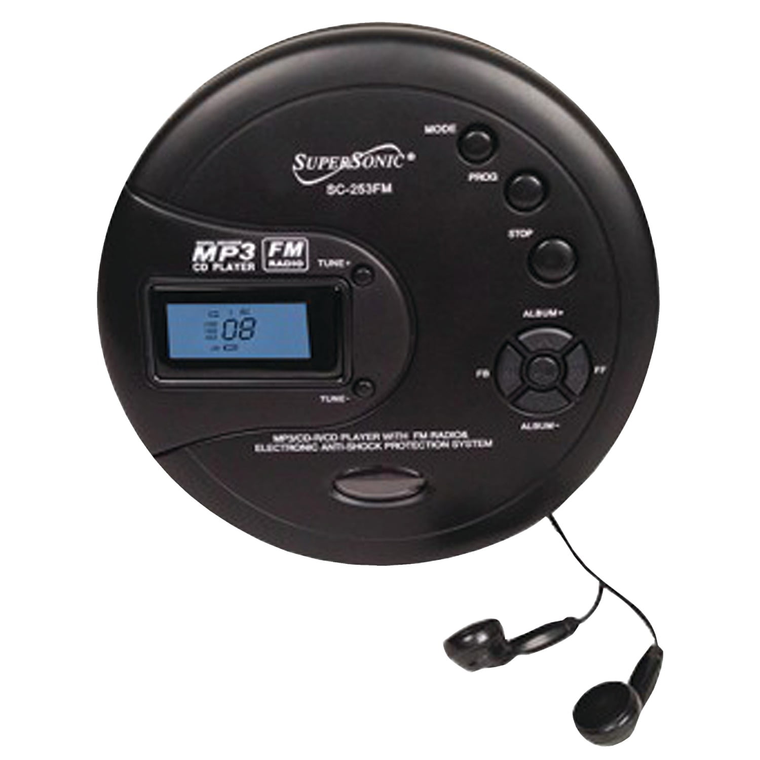 Supersonic SC-253FM Personal MP3/CD Player with FM Radio , HQ Stereo ...