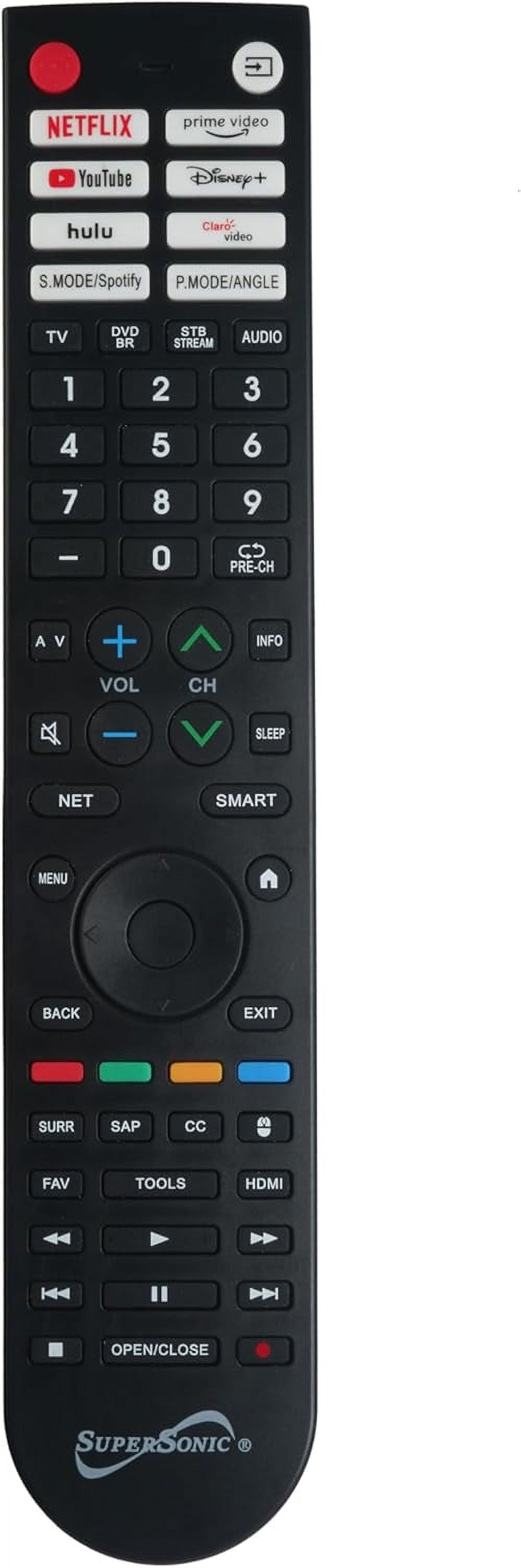 Supersonic SC-326 Universal Remote Control for Smart TV with HotKeys ...