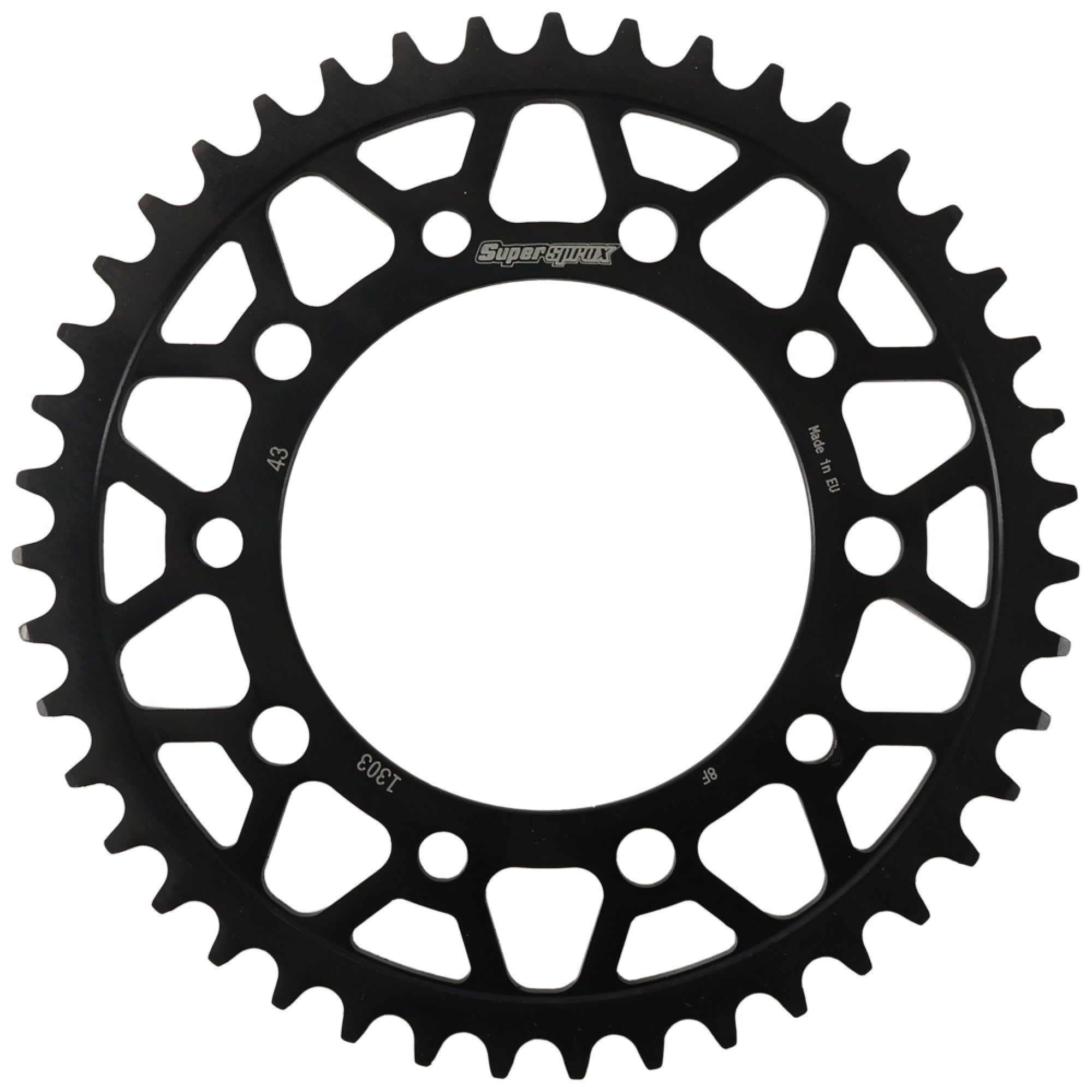 Supersprox Steel Sprocket Black 43T-RFE-1303-43-BLK Compatible With ...