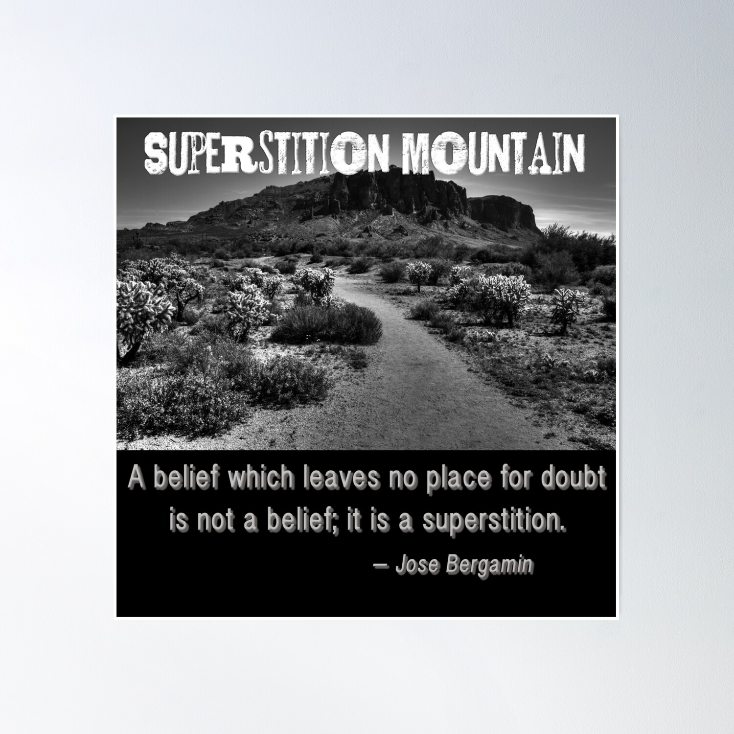 Superstition Poster Wall Art, Modern Wall Decor, 30x30 UNFRAMED ...