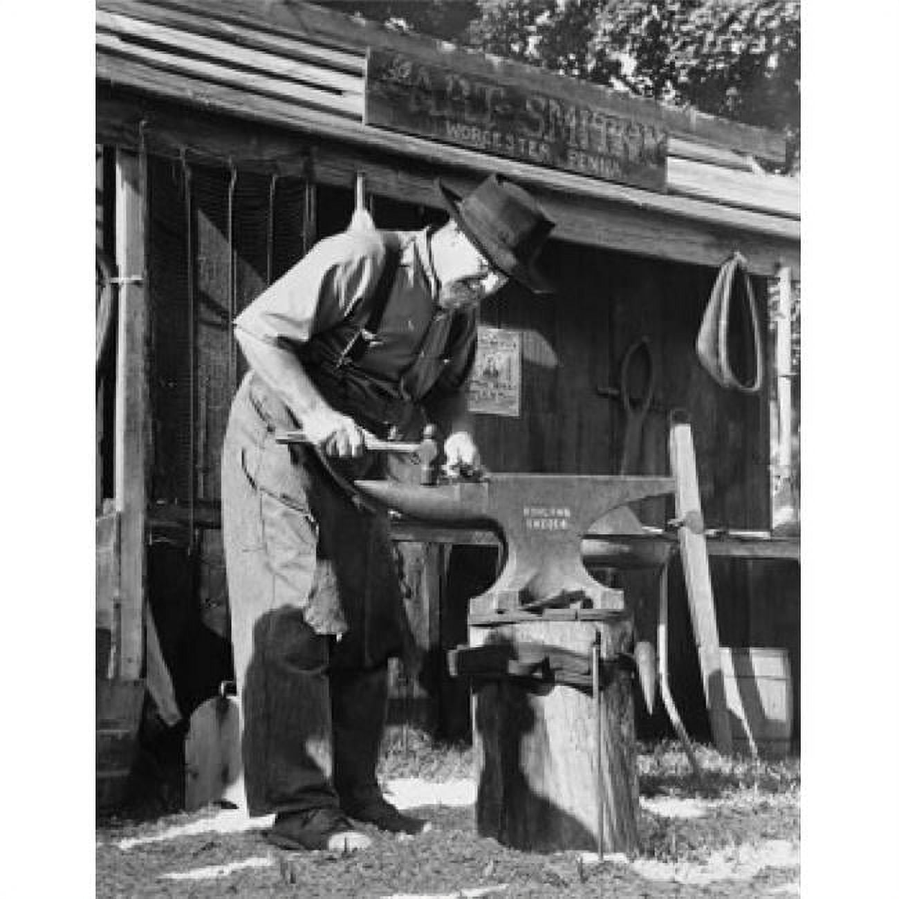 Superstock Amish Blacksmith Working On An Anvil Worcester Pennsylvania ...