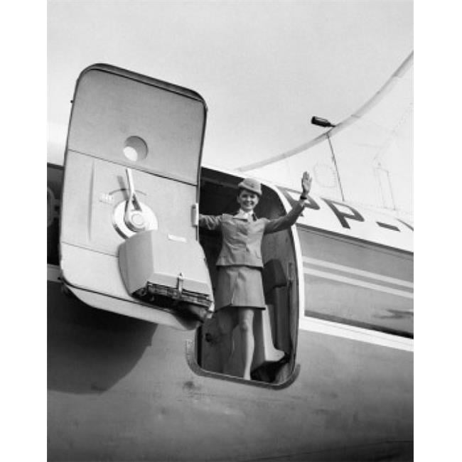 Superstock SAL25537193 Low Angle View of A Female Flight Attendant ...