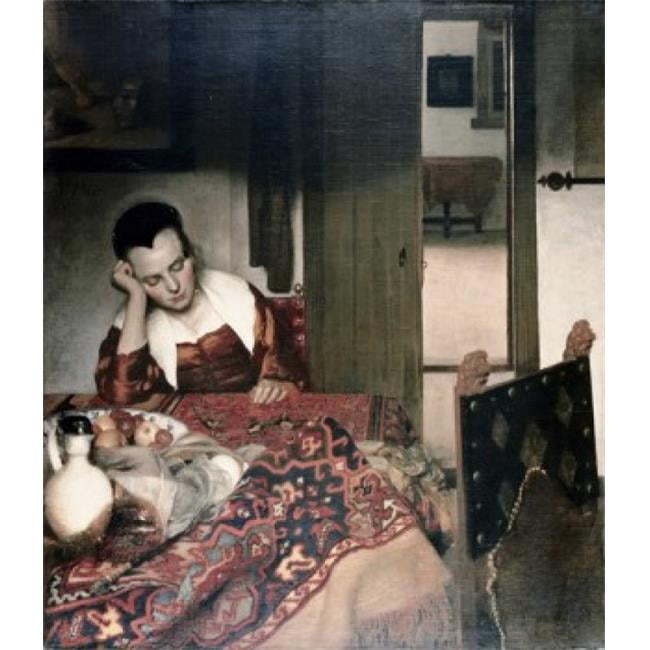 Superstock SAL260575 Girl Asleep At A Table Jan Vermeer, 1632-1675 ...