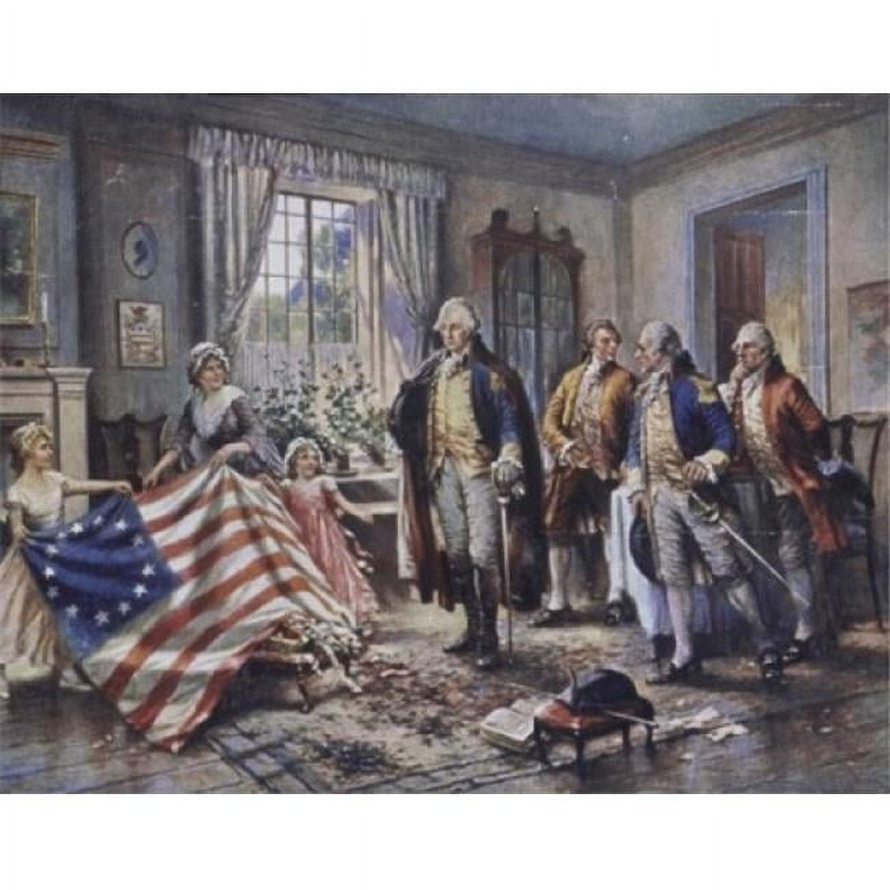 Superstock SAL900126685LARGE Betsy Ross Shows Washington The Stars ...