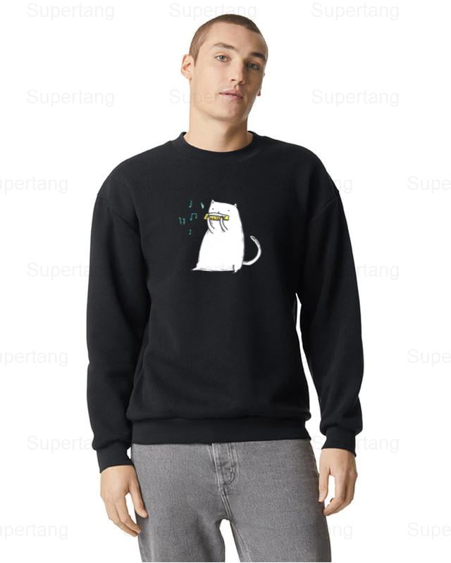 Supertang4K Funny Harmonicat Cat Playing Harmonica Music Instrument ...