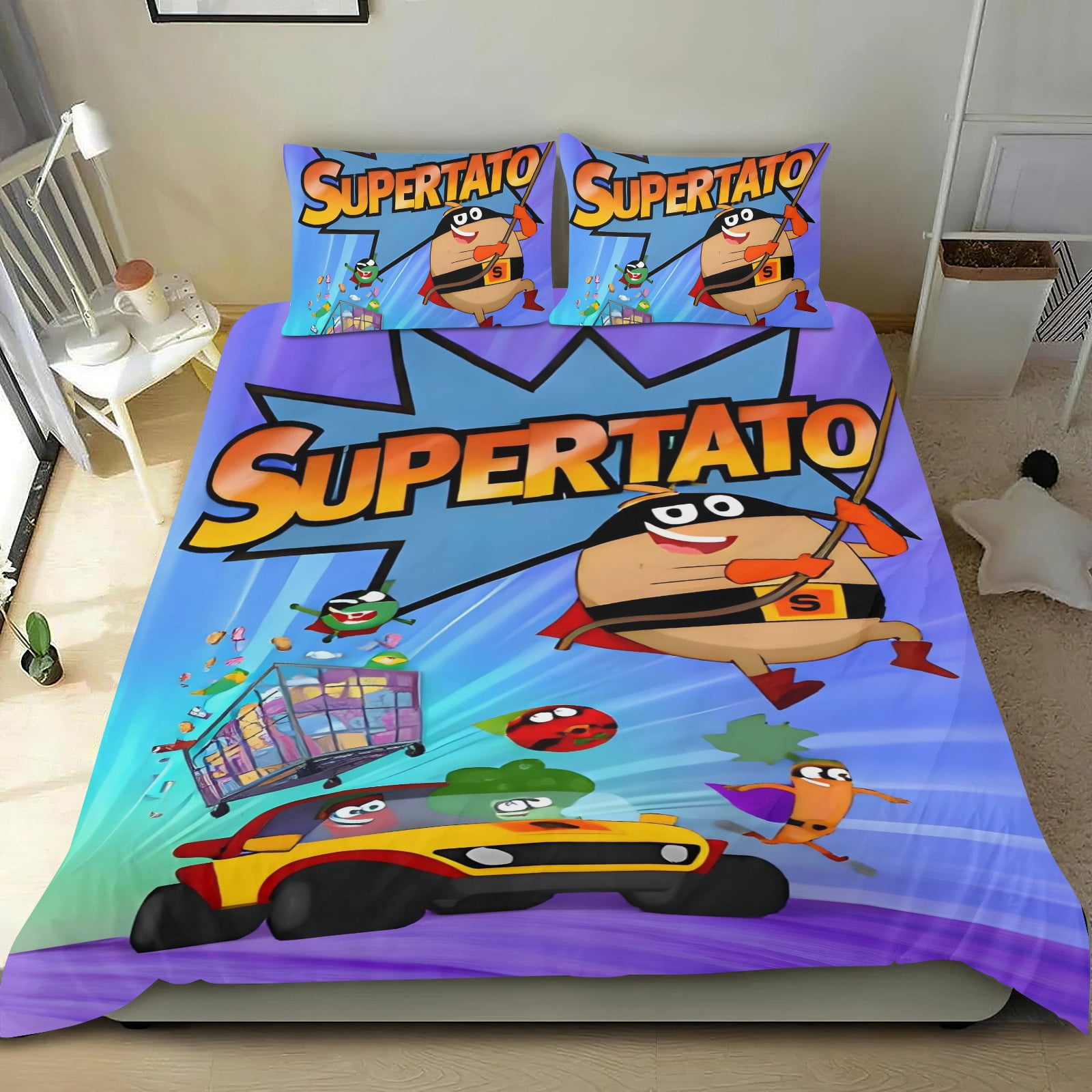 Supertato-Bed Duvet Cover Microfiber Bedding Sets 3D Printed ...