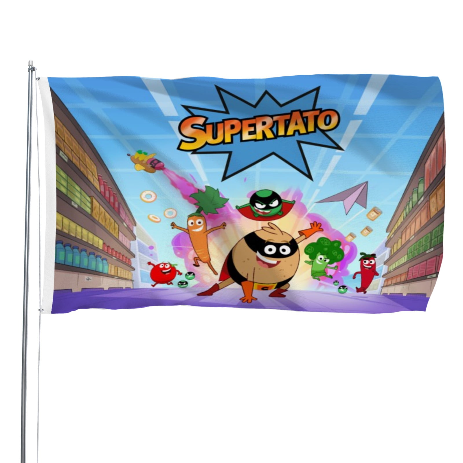 Supertato-themed Printed Flag Perfect gift for fans, friends, and ...