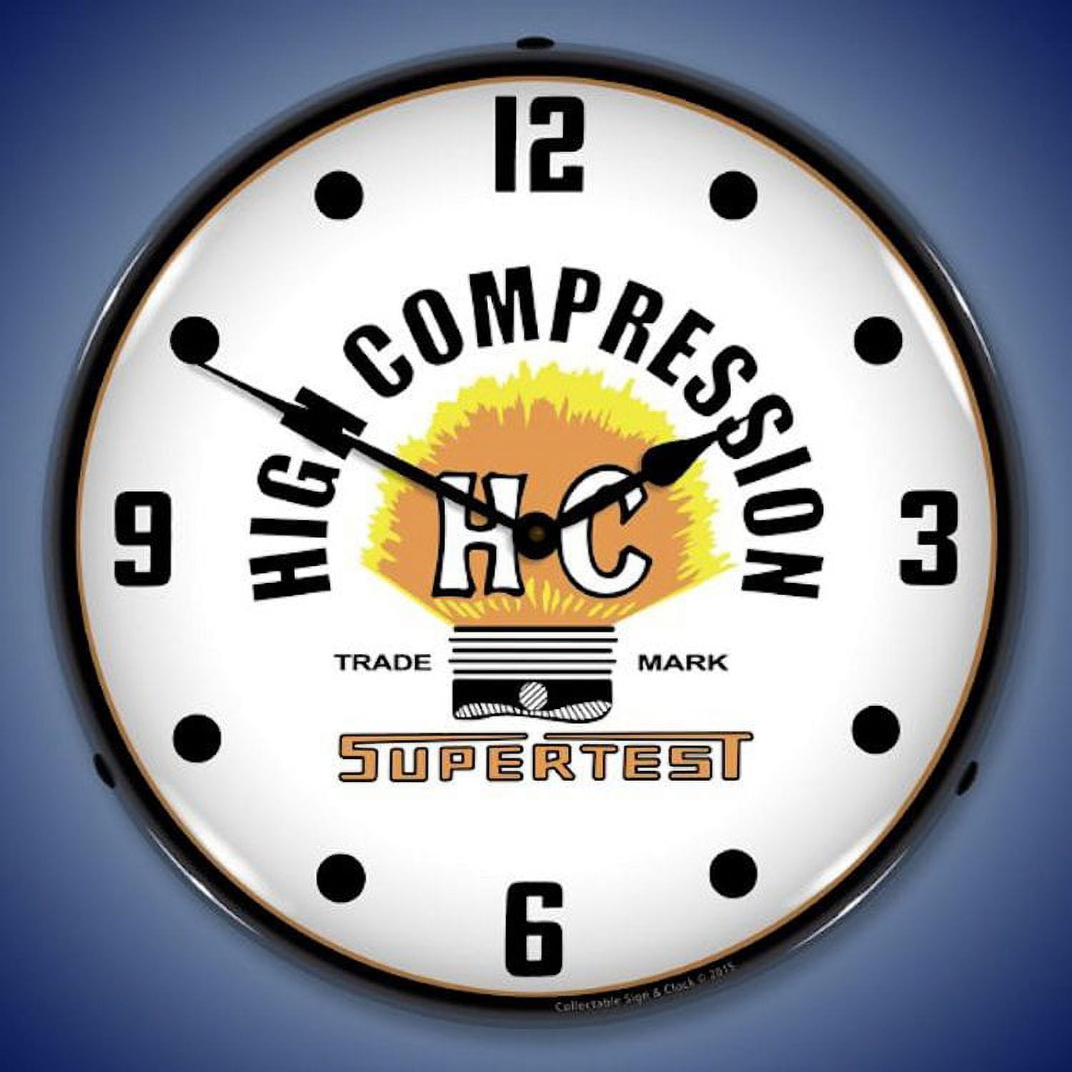 Supertest High Compression Wall Clock, Lighted: Parts / Service Theme ...