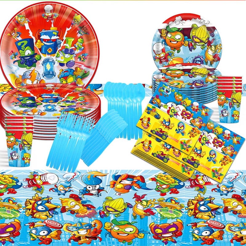 Superthings Super zings Party Tableware Set Plates Cup Kit Birthday ...