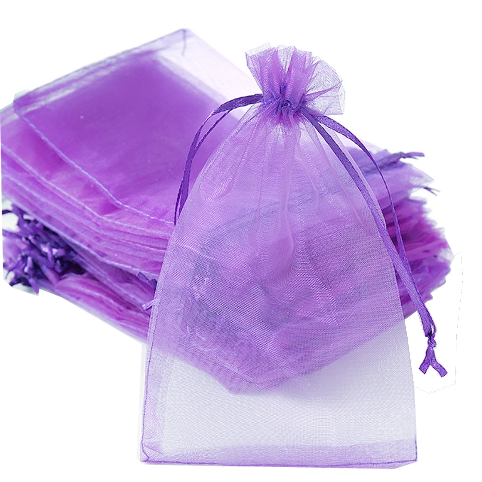 Supertina 100 Pcs Sheer Organza Bags 4x6 inch Mesh Jewelry Package with ...