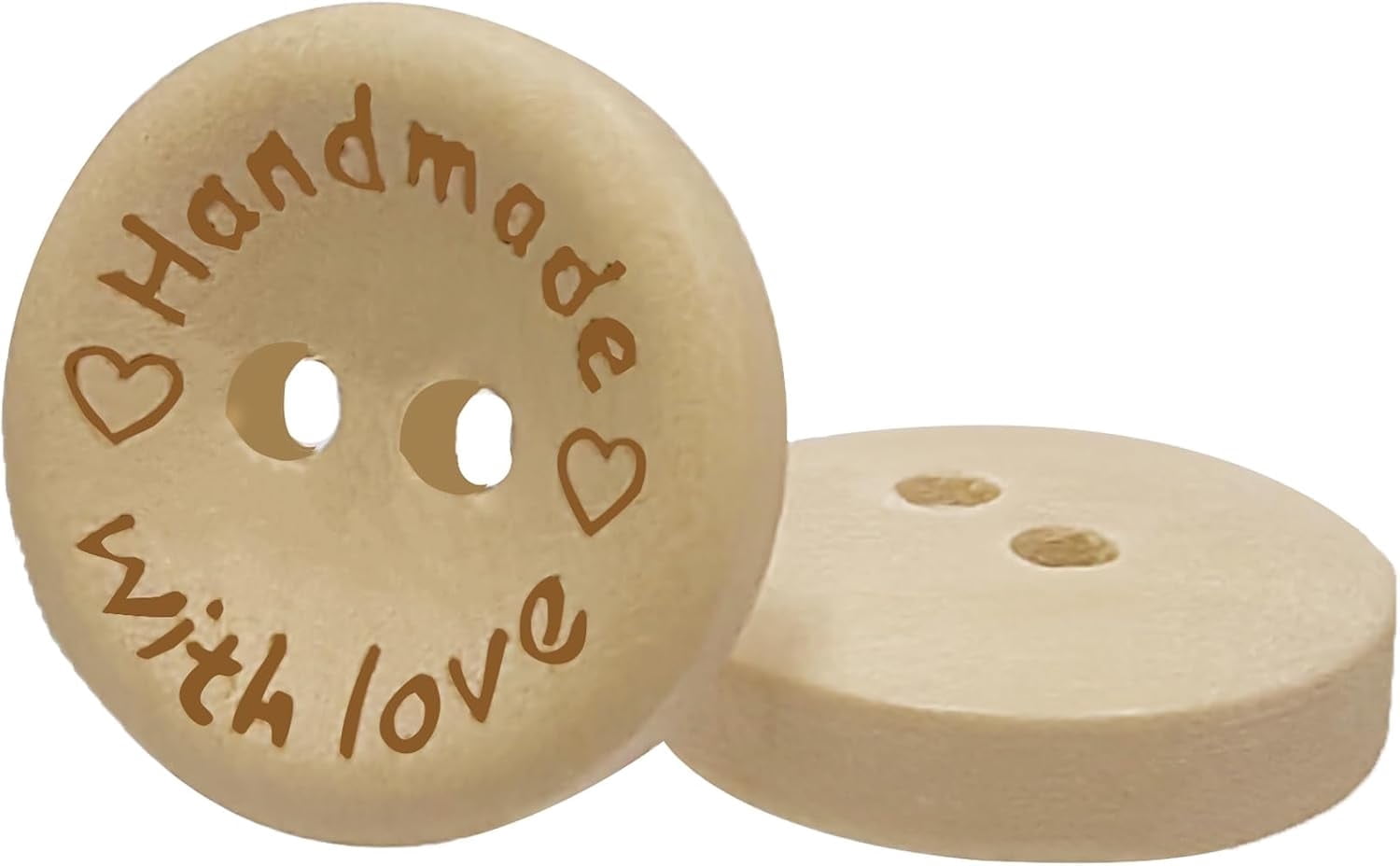 Supertina, Handmade Wooden Buttons, 15mm Dia, 100 Pieces - Walmart.com