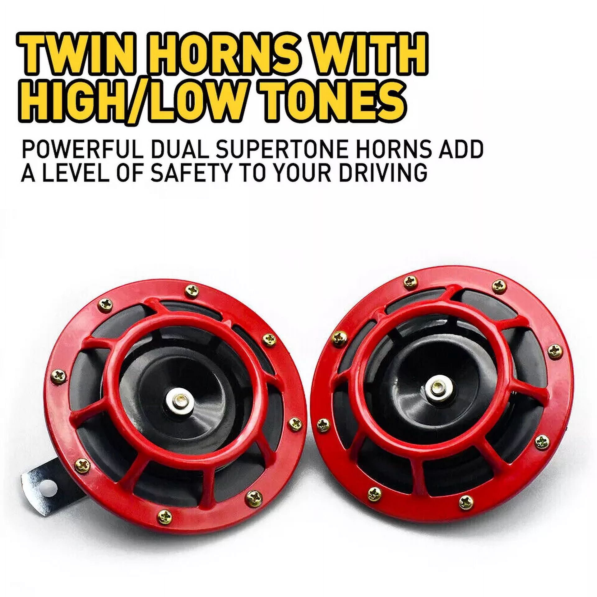 Supertone Car Horn, Simple Installation, Waterproof Metal, 12V Loud ...