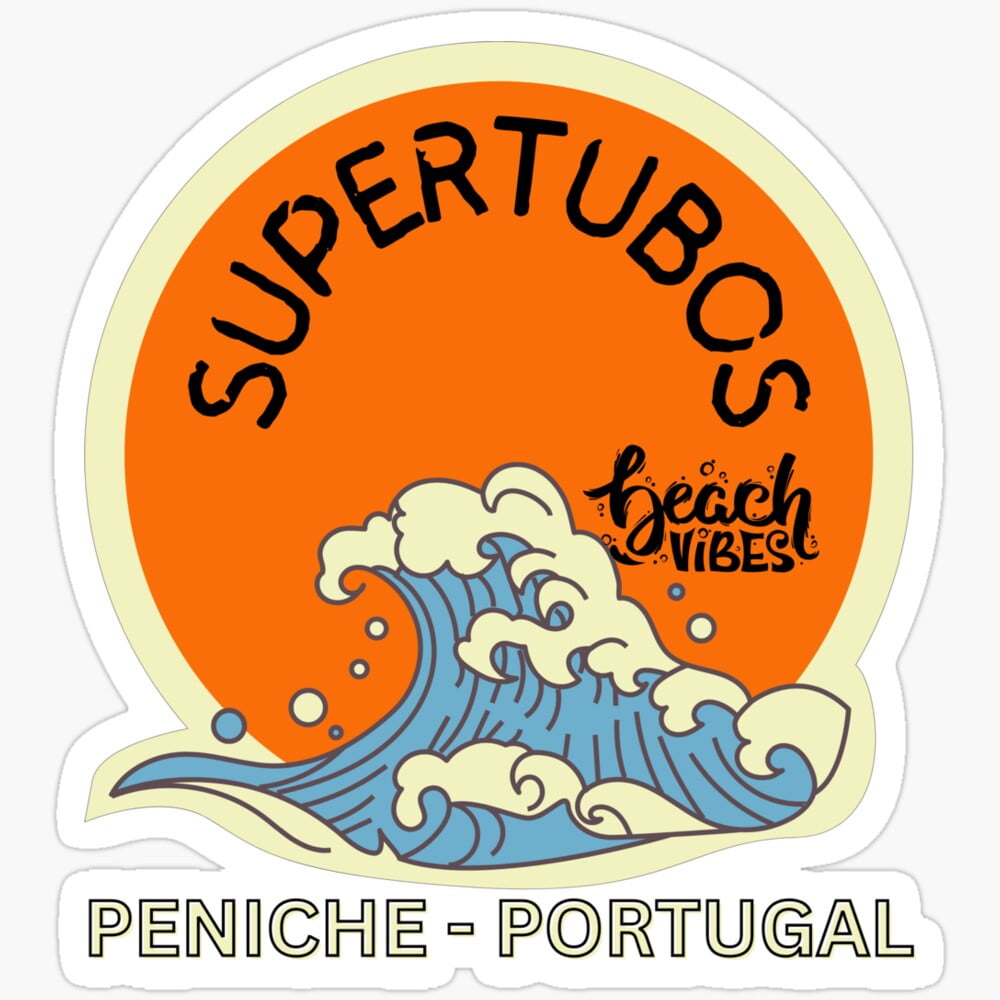 Supertubos - Peniche Portugal Sticker Phone Decal Water Bottle Stickers ...