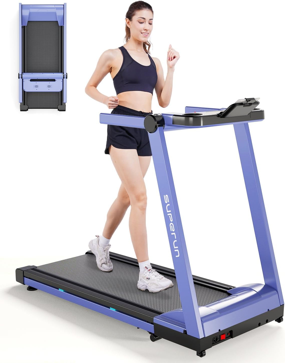 Superun Treadmill, 3.5 HP Folding Treadmills with Incline, 350LBS ...