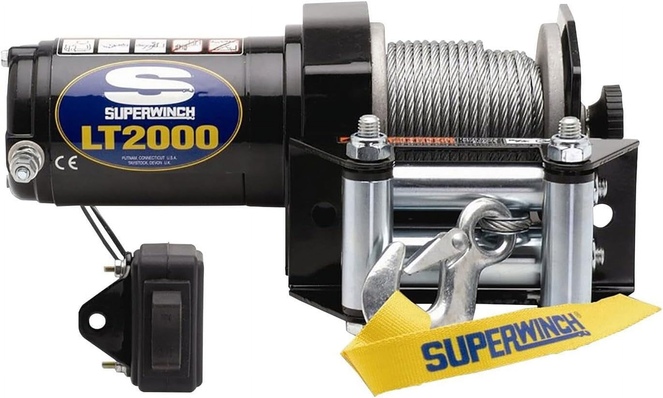Superwinch 1120210 LT2000 12V DC Electric Winch 2,000lb(907kg) Single ...