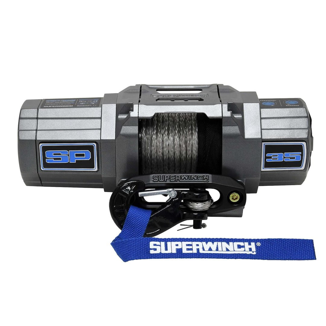 Superwinch 3500 LBS 12V DC 7/32in x 40ft Synthetic Rope Hawse Fairlead ...