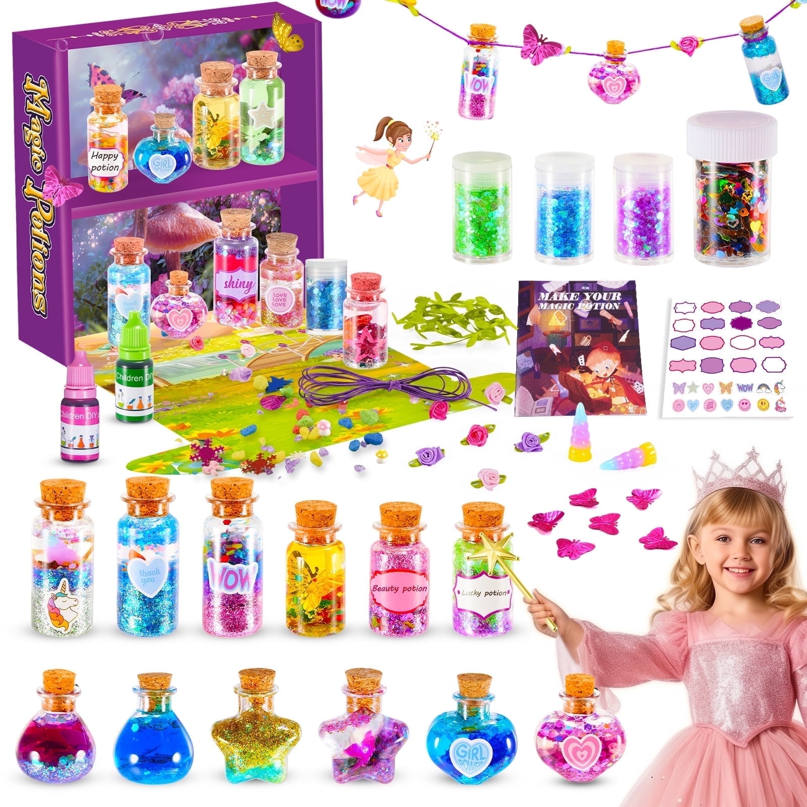 Magic Potion Craft Kit for Girls Ages 6-12, DIY 12 Bottles, Birthday ...