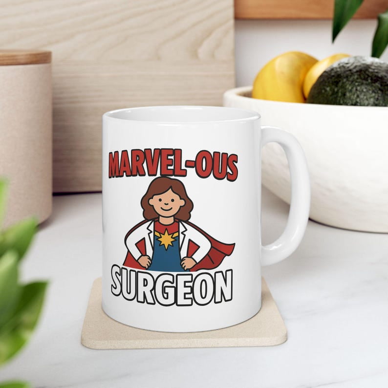 Superwoman Surgeon Ceramic Mug, Doctor Gift, Female Medic Cup ...