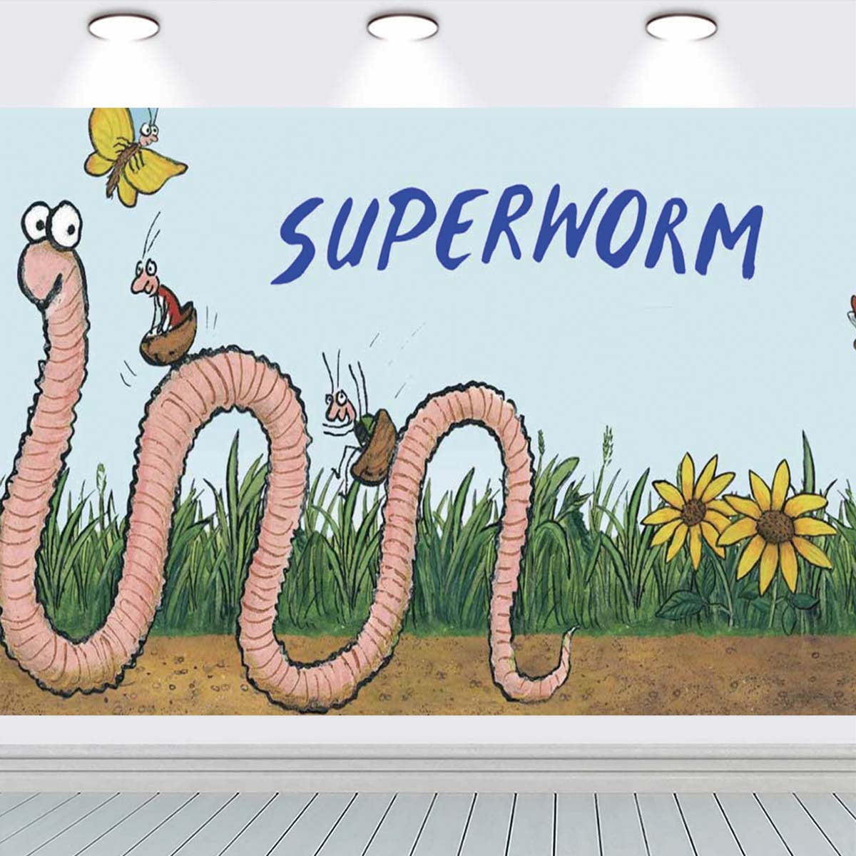 Superworm school Poster Wall Decor Birthday Banner Backdrop Background ...