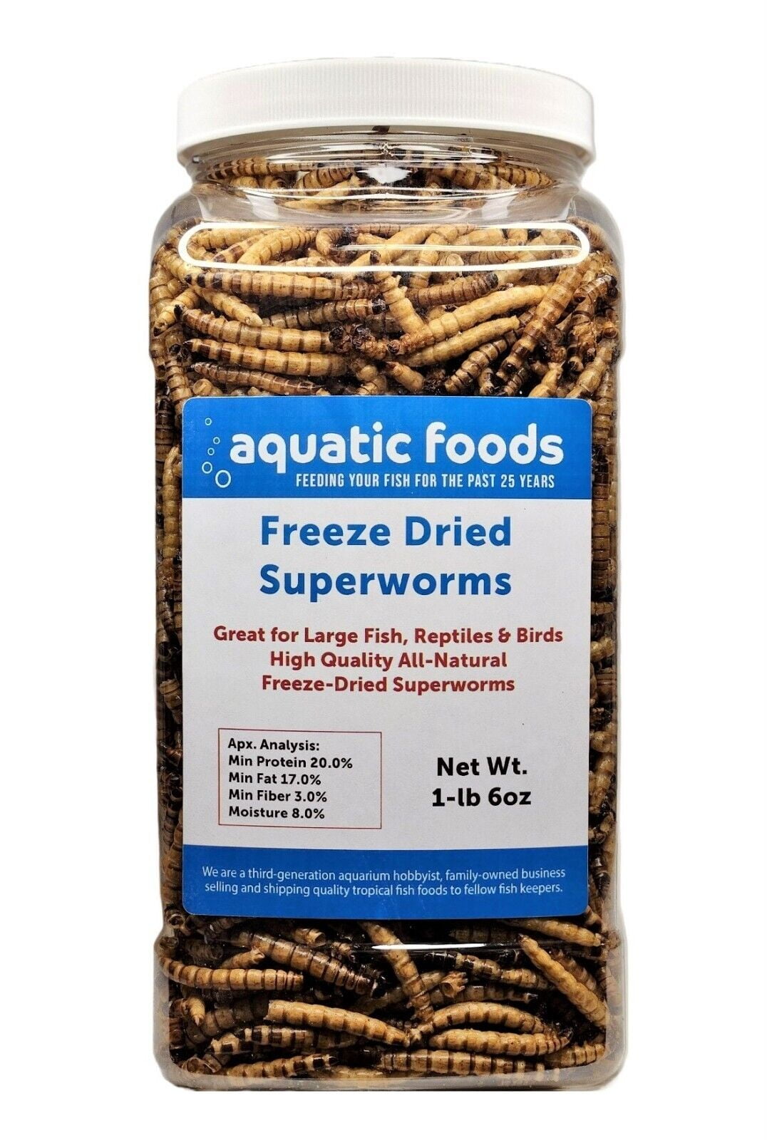 Superworms-- Freeze Dried Superworms for Tropical Fish, Reptiles ...