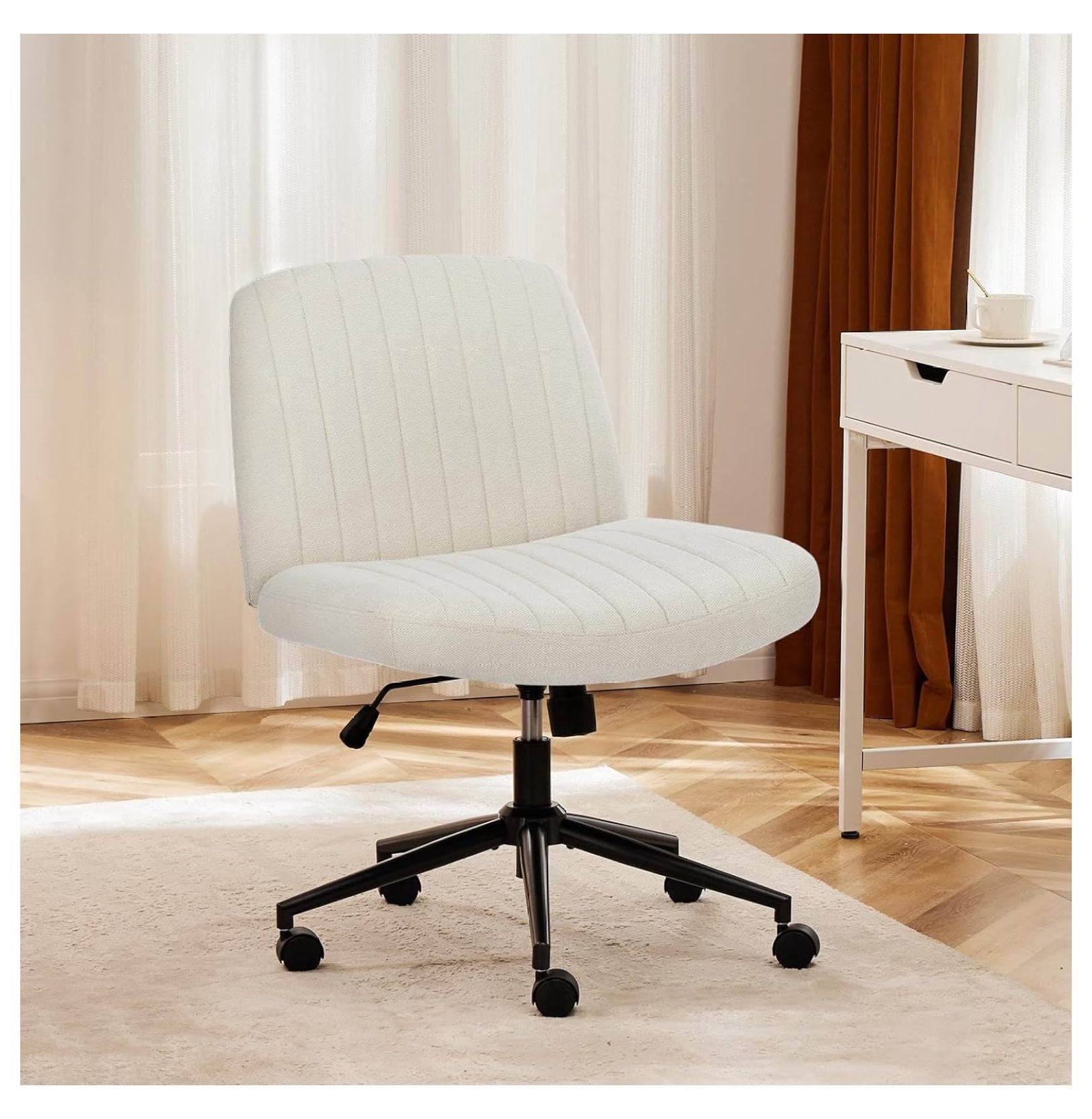 Superwum Criss Cross Chair Legged, Armless Office Desk Chair with ...