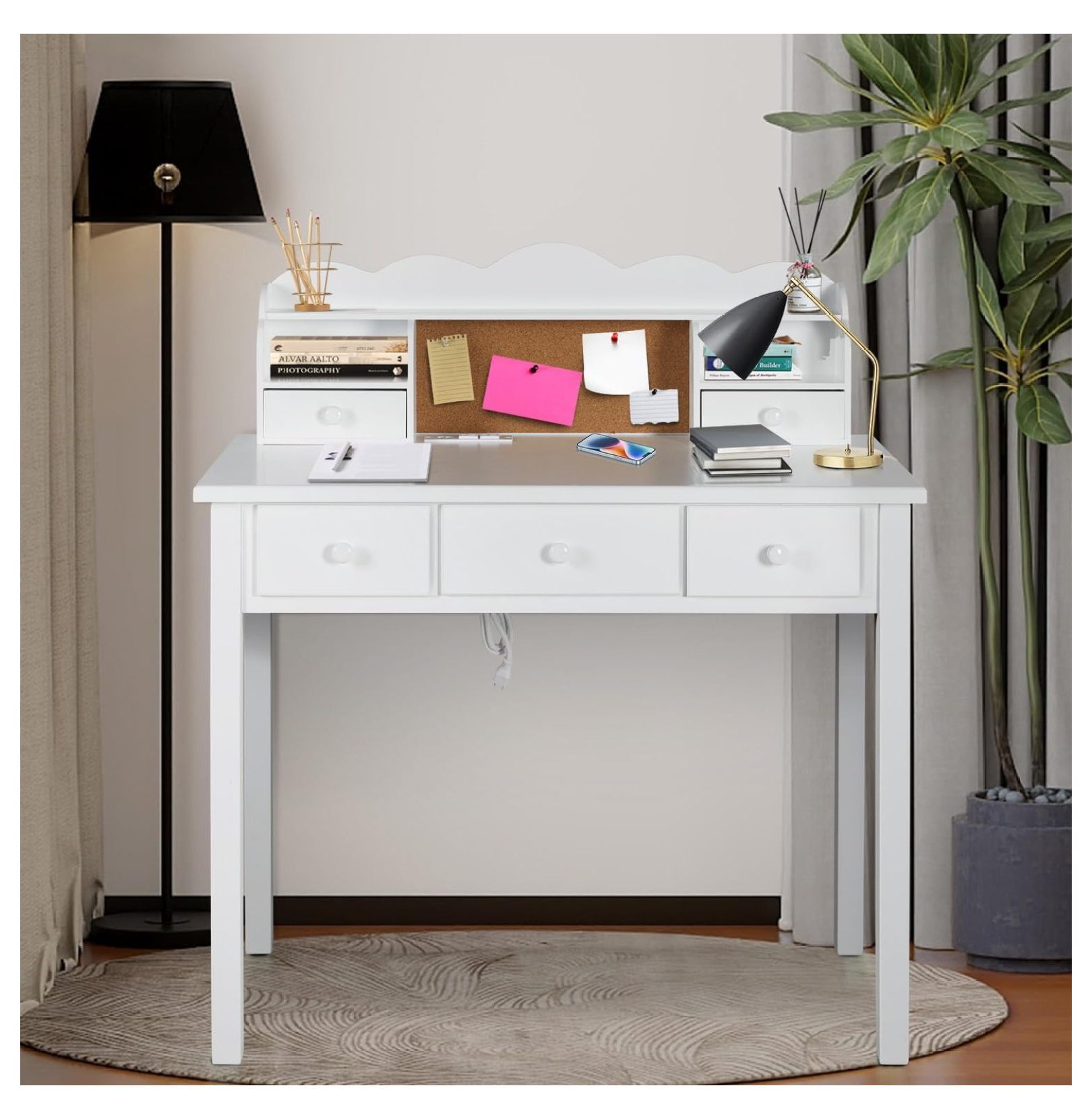 Superwum Home Office Furniture Writing Desk,Computer Work Station with ...