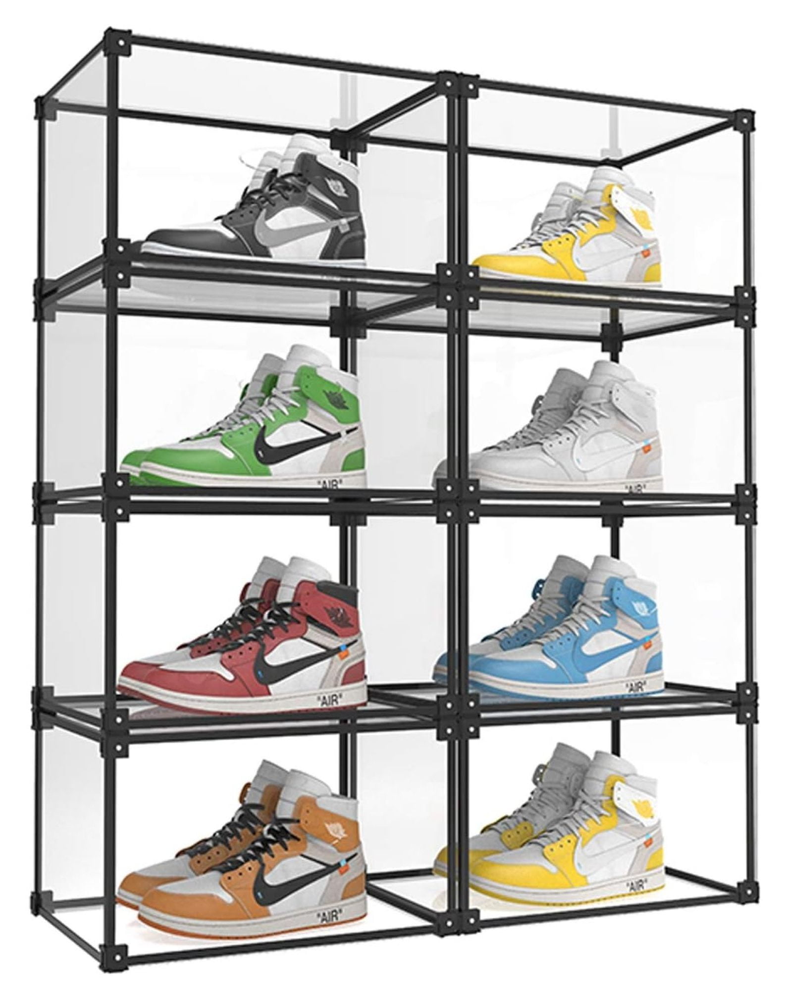 Superwum Magnetic Side Open Transparent Plastic Storage Shoe Box Clear ...