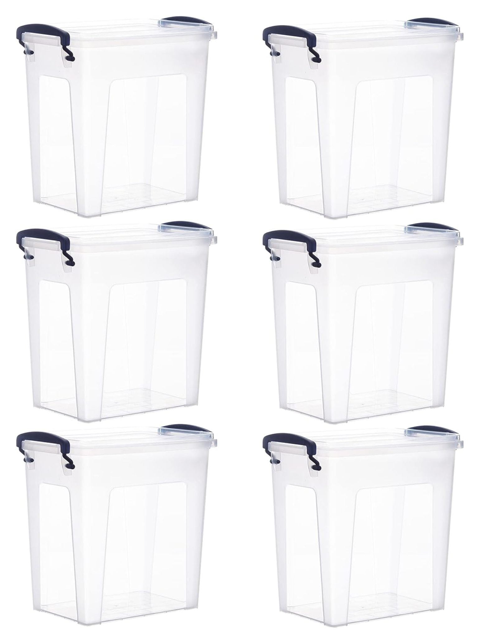 Superwum Mini Storage Bins With Lids Clear Boxes For Organizing