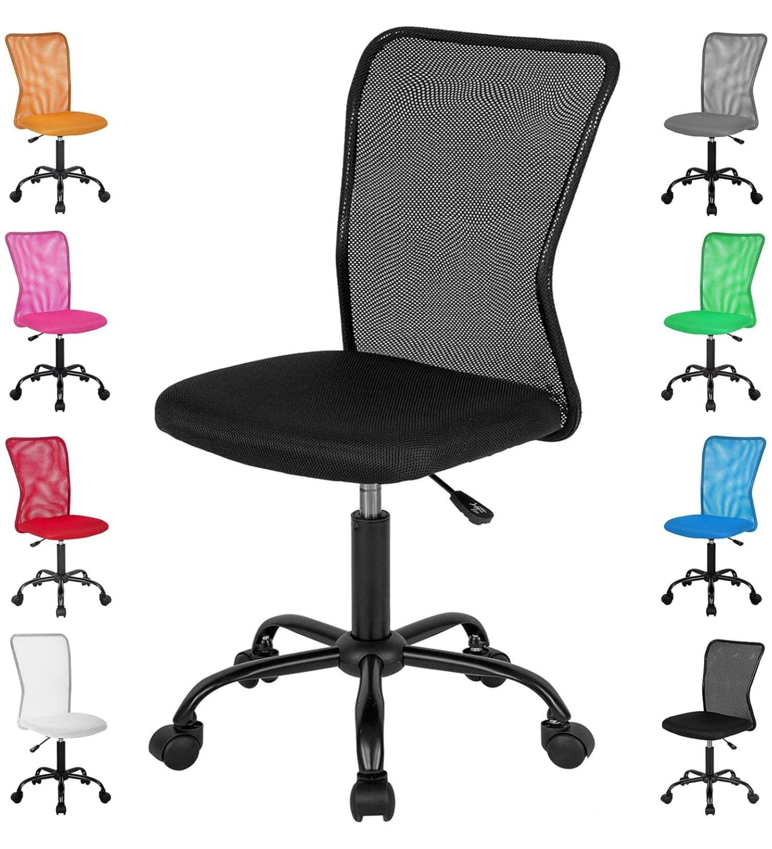 Superwum Office Chair Computer Desk Chair Rolling Chair no Arms with ...