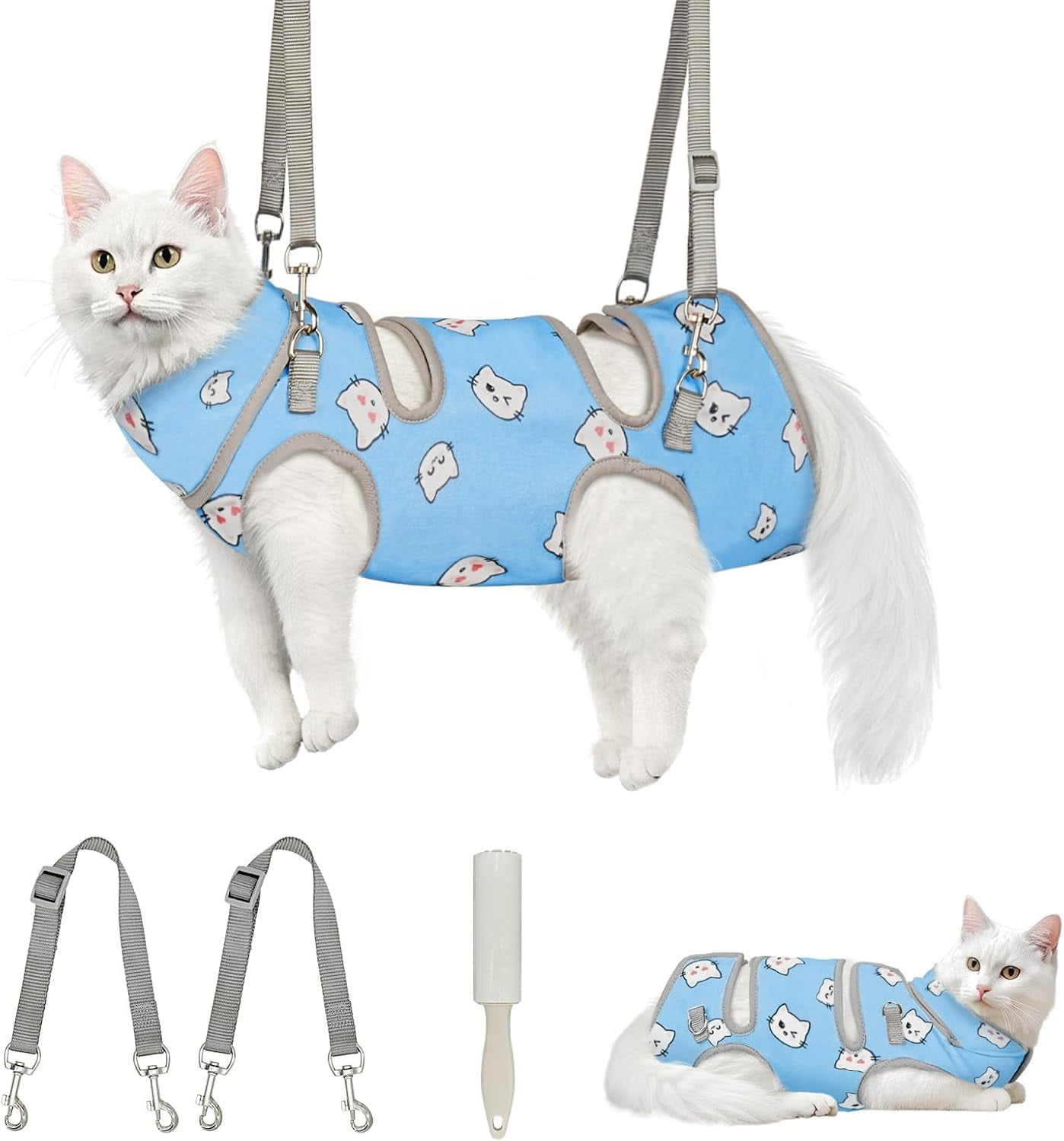 Supet Cat Grooming Hammock, Self-Adhesive Cat Nail Clipper Hammock ...