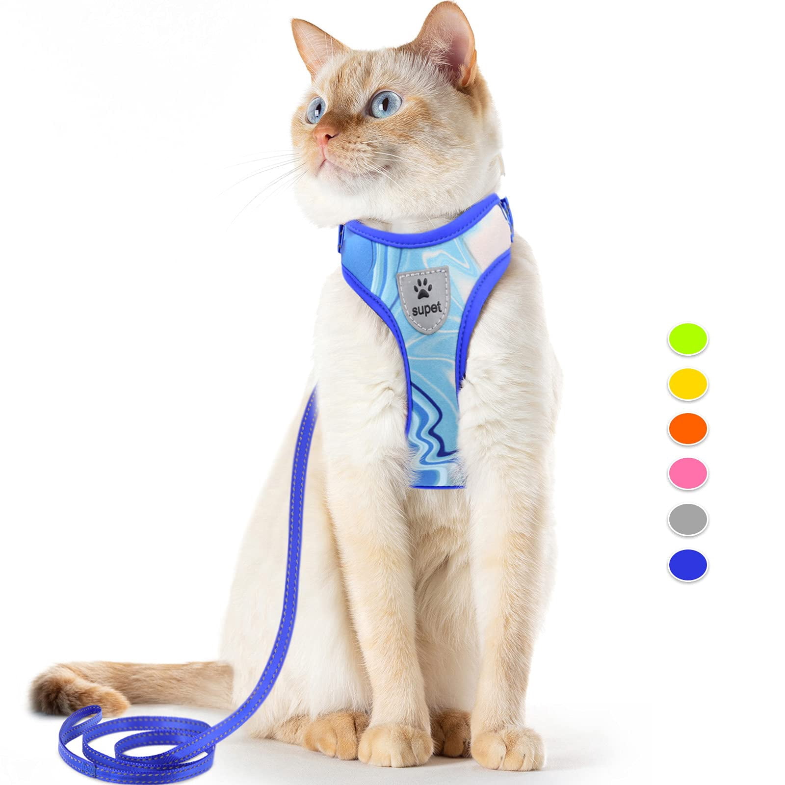 Supet Cat Harness and Leash Set Stylish Escape Proof Cat Vest Harness ...