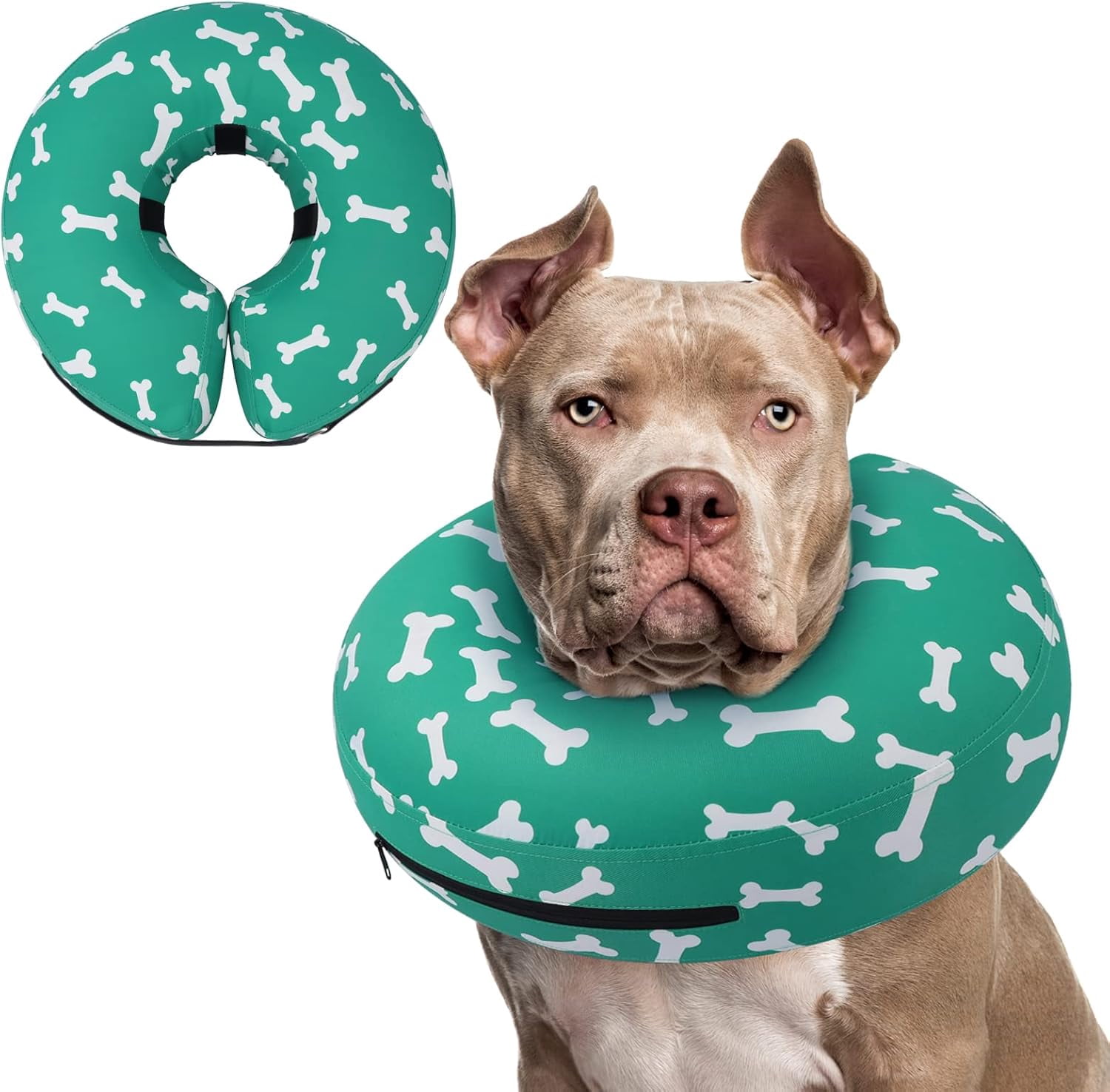 Supet Inflatable Dog Cone Collar Alternative After Surgery, Doggie Neck ...