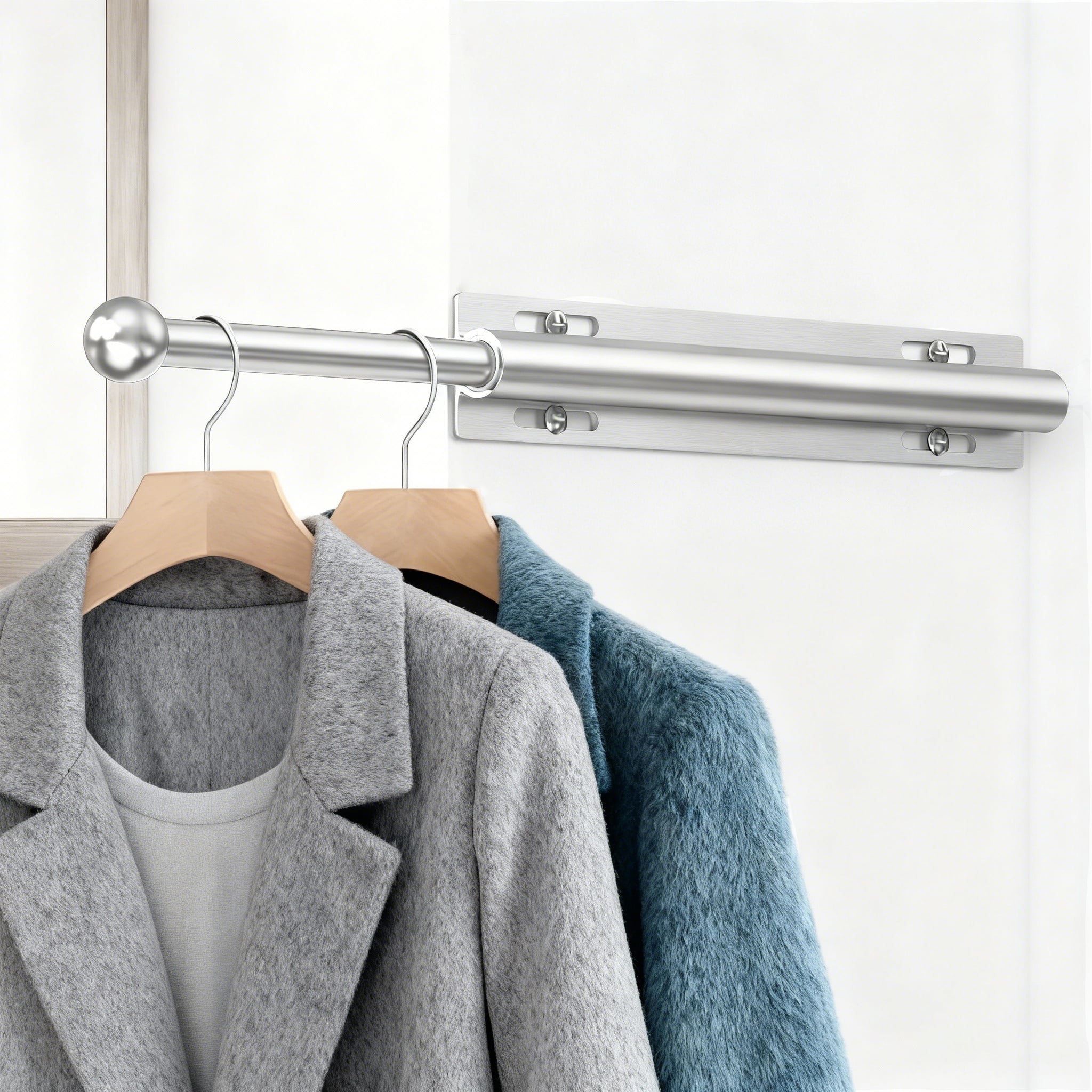 Supforce 12“ Valet Rod for Closet Pull Out, Slide Out Clothes Organizer ...