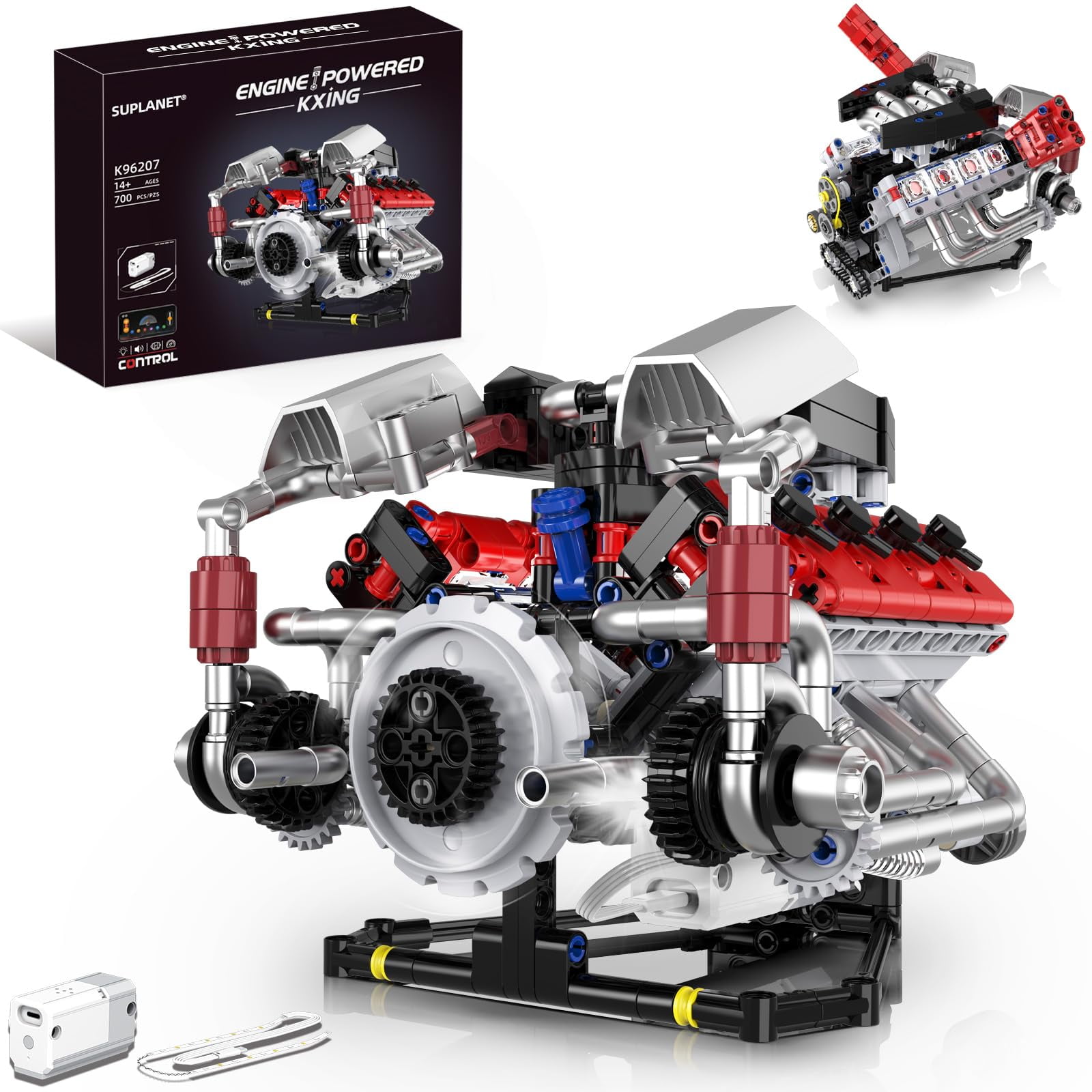 Suplanet Electric Mini V8 Engine Kits That Runs, for Kids，Children，Boys ...