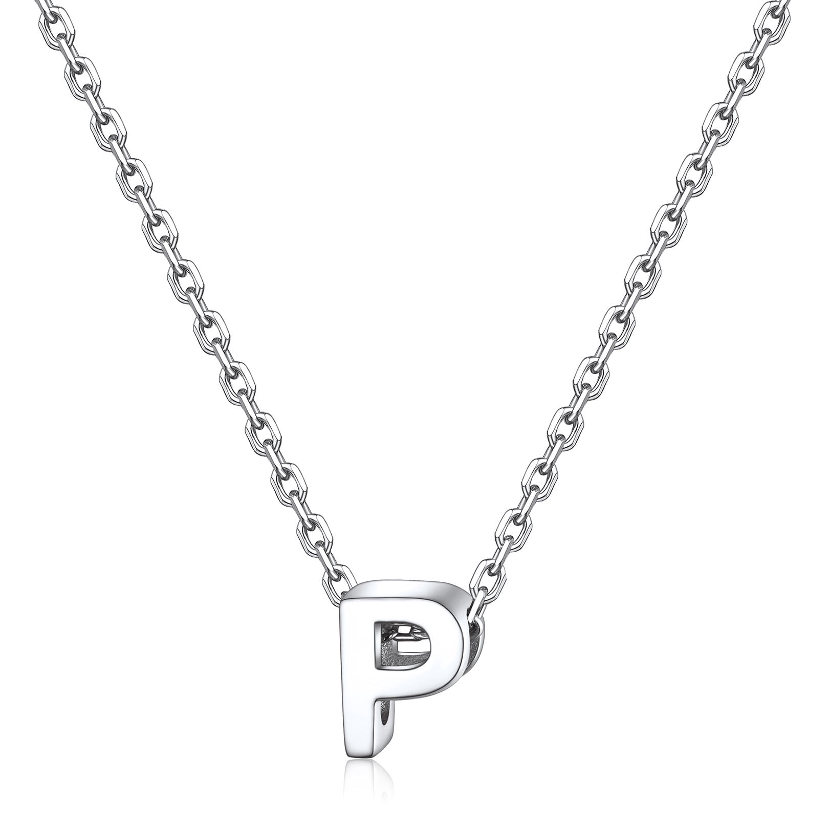 Suplight 925 Sterling Silver Dainty Initial A-Z Alphabet Letter Pendant ...