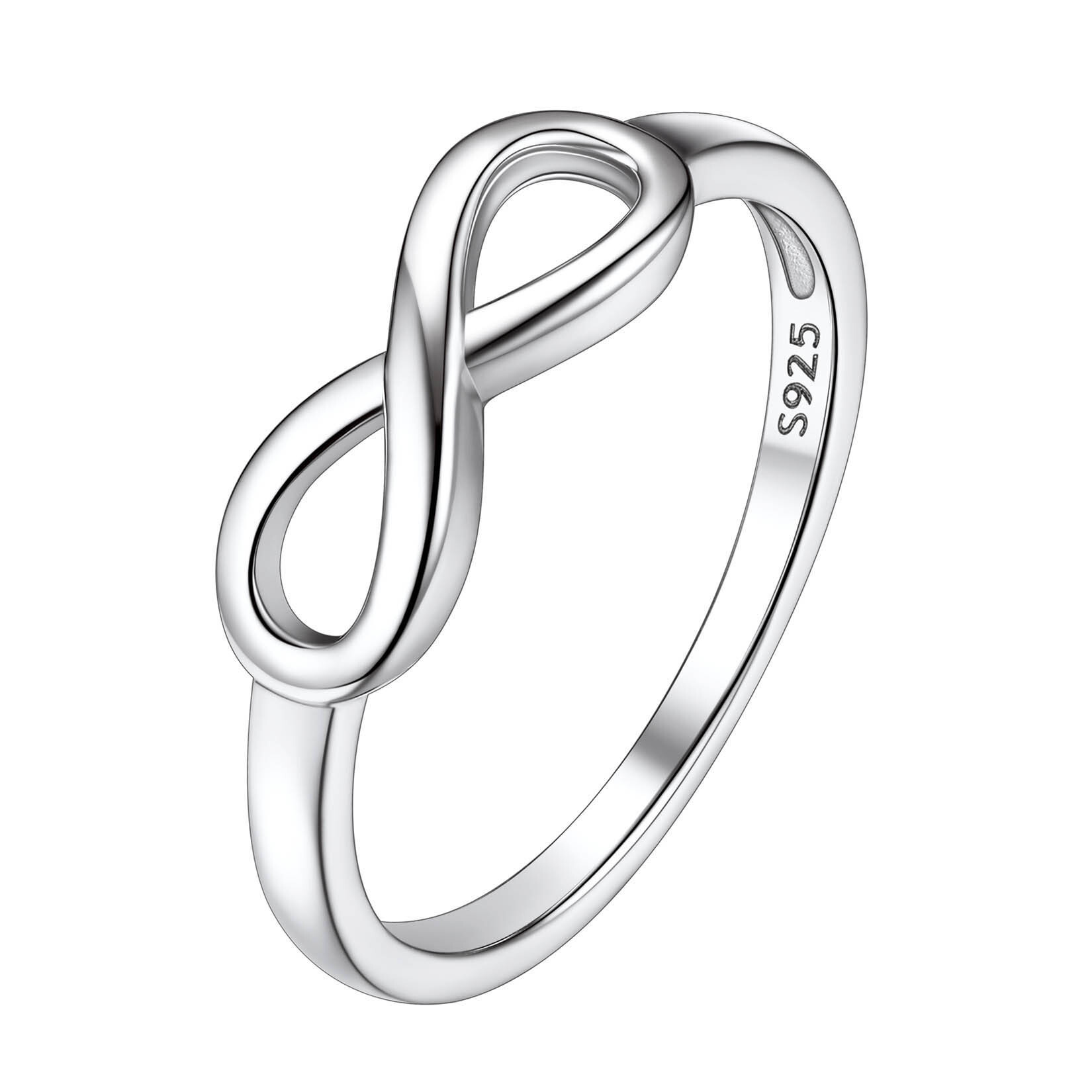 925 Sterling Silver Infinity Symbol Wedding Band Ring, Nickel Free Sz 7 ...