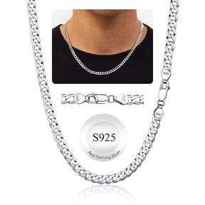 Men's 925 Sterling Silver Cross Pendant Necklace Cubic Zirconia ...