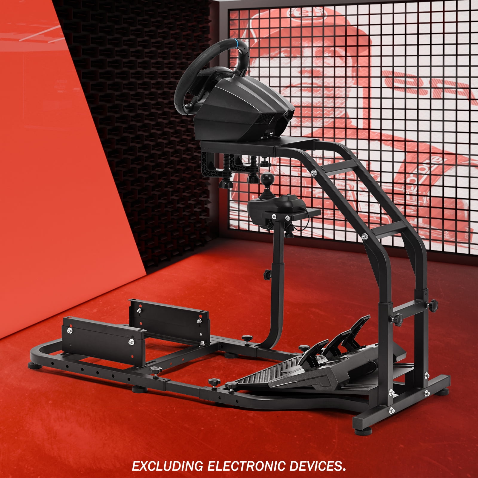 Supllueer Adjustable Racing Simulator Cockpit for Logitech, Black ...