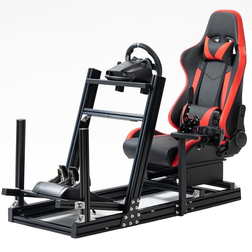 Supllueer F1 Racing Simulator Cockpit with Gaming Seat Fit Logitech ...