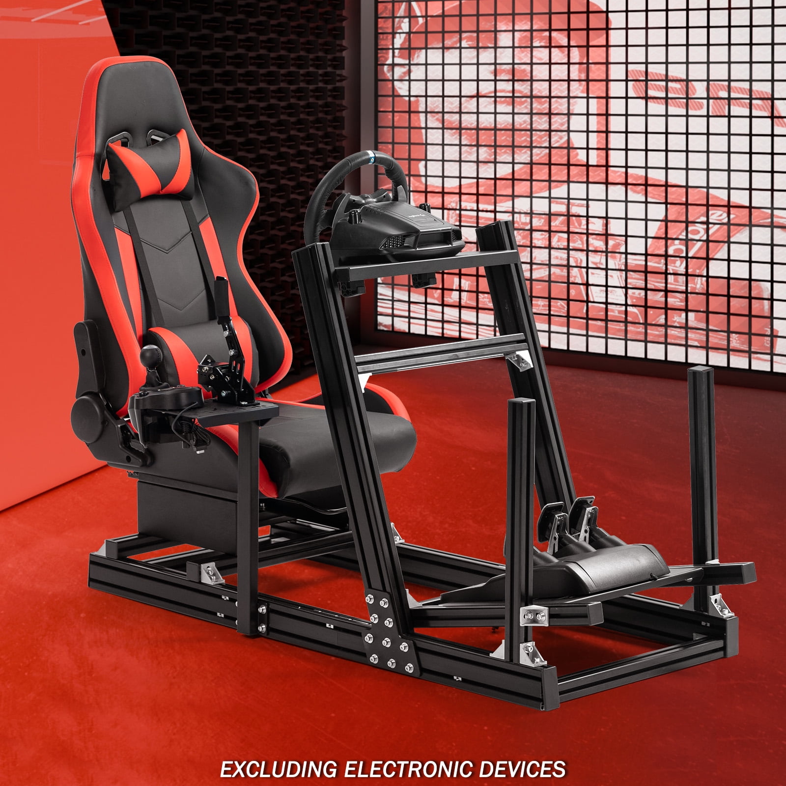 Supllueer F1 Racing Simulator Cockpit with Gaming Seat Fit Logitech ...