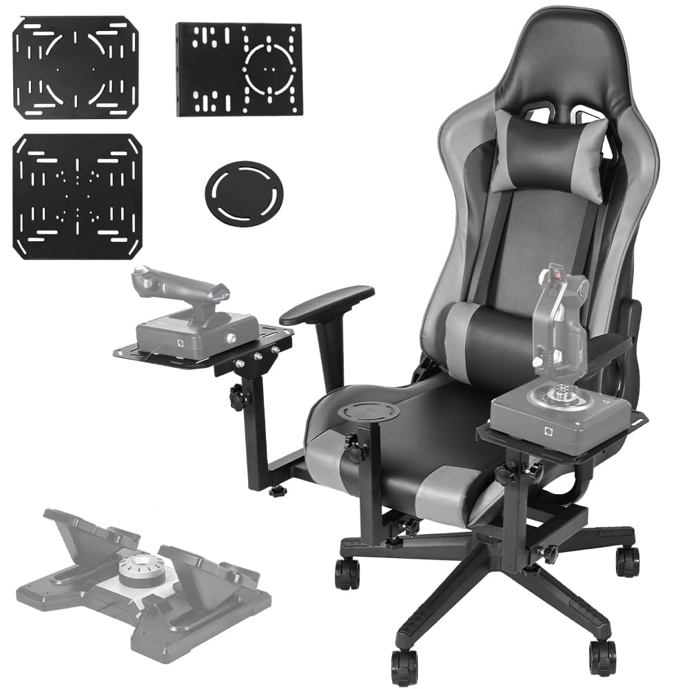 Supllueer Flight Sim Stand with Gaming Seat Fit Thrustmaster A10C Hotas ...