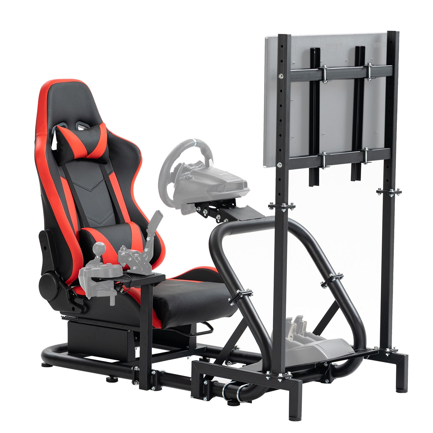 Supllueer G29 Racing Simulator Cockpit with Dual Reinforcement Arms Fit ...