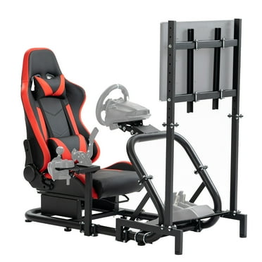 Marada Racing Simulator Cockpit with Bluetooth Speakers Seat & Triple ...