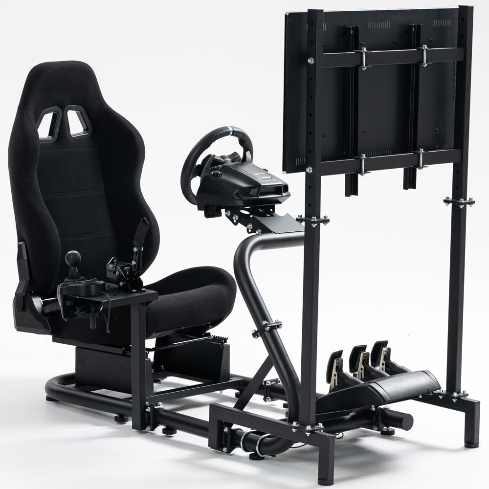 Supllueer G923 Racing Sim Cockpit with Monitor Mount &Seat Fit Logitech ...