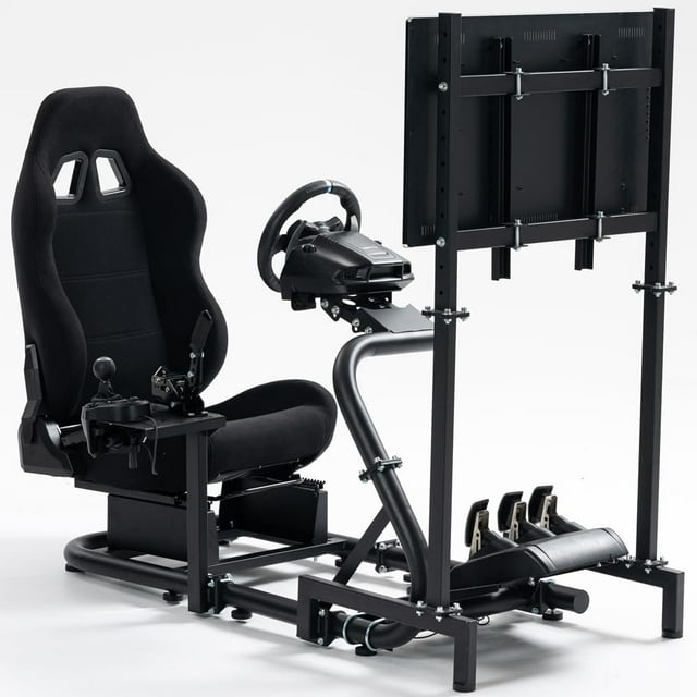 Supllueer G923 Racing Sim Cockpit with Monitor Mount &Seat Fit Logitech ...